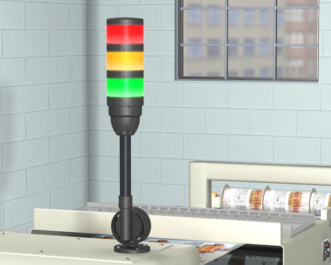 Indication de l'état de la machine grâce à un éclairage lumineux, très ...