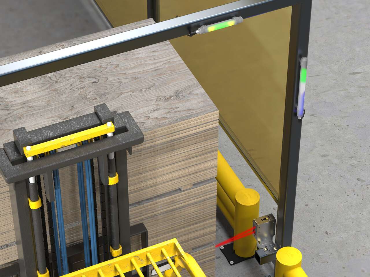 Illuminated Forklift Guidance
