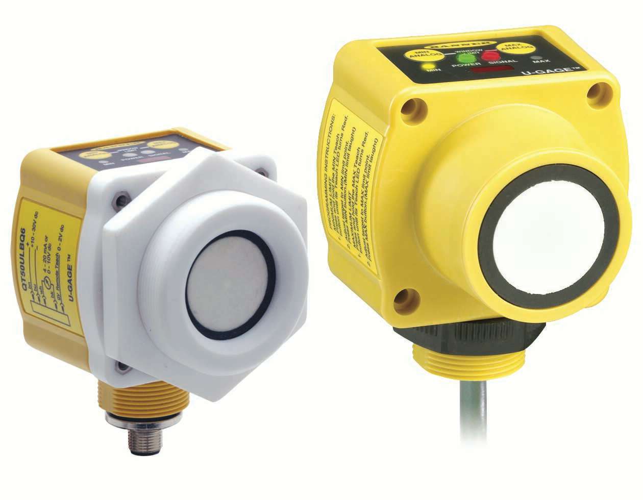 QT50U Series 8 m Range Chemical Resistant Ultrasonic Sensor
