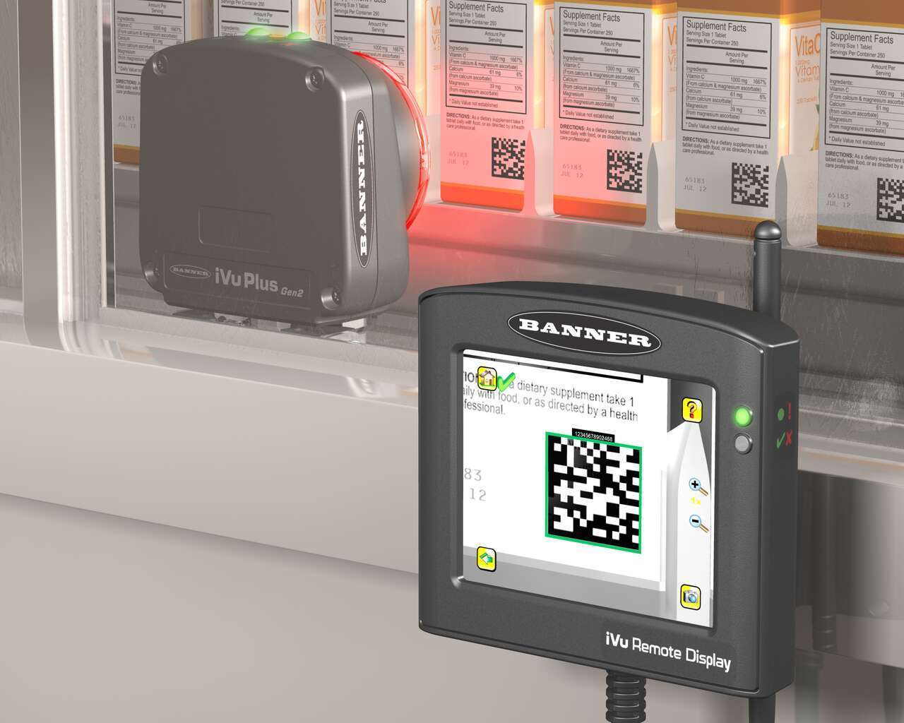 Contrôle des codes-barres 2D à haute vitesse