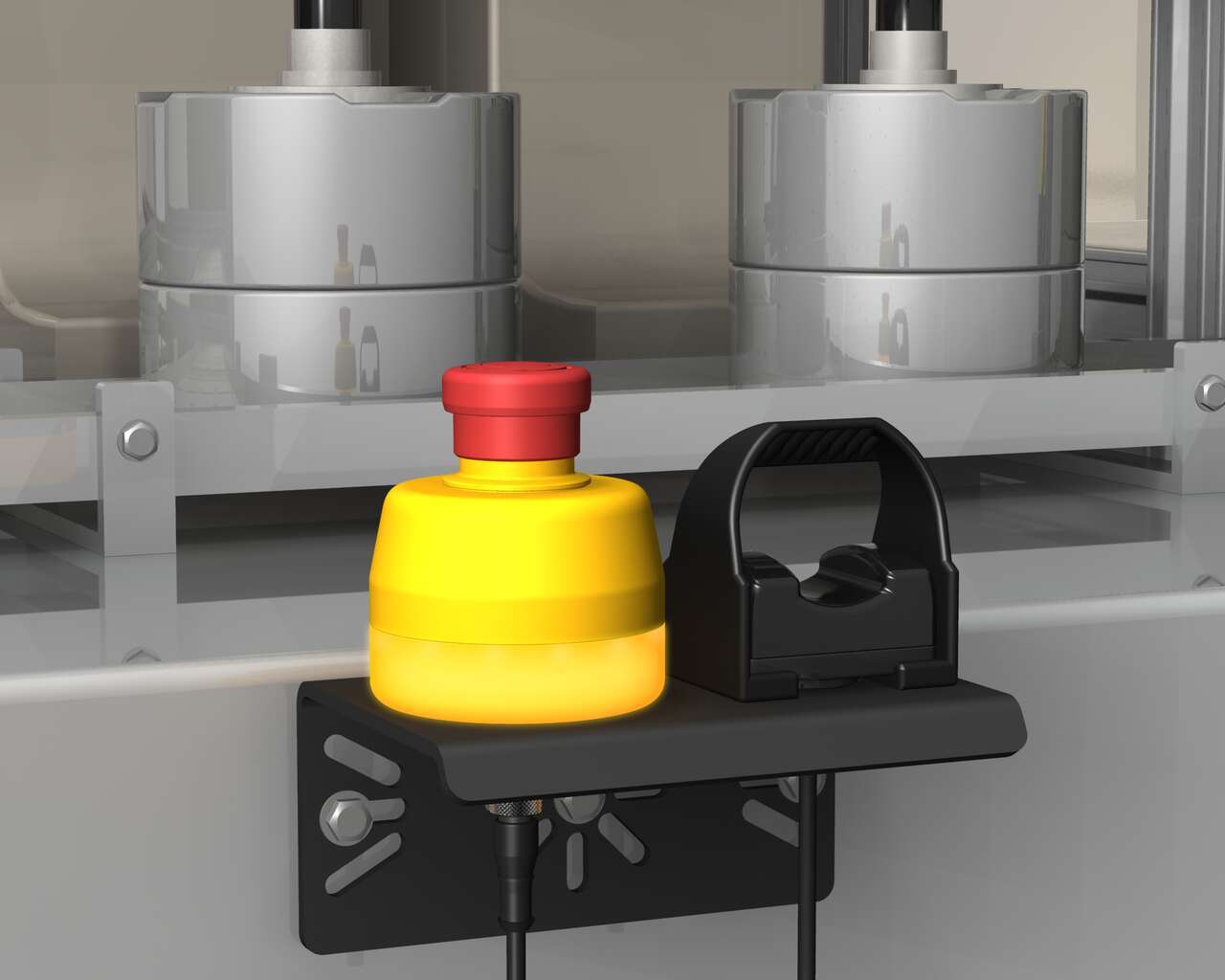 Optical Touch Button (OTB) and Emergency-Stop Operator Station