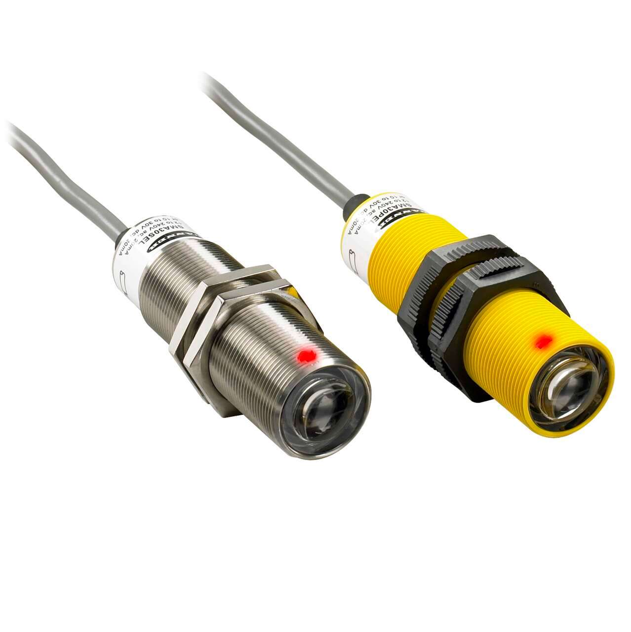 SM30系列150 m工作距離對照式圓柱式感測器